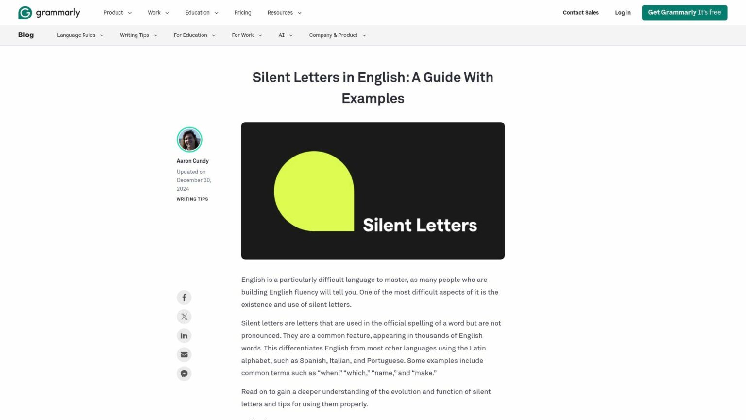 Silent Letters in English: a Guide With Examples – Agile Writing