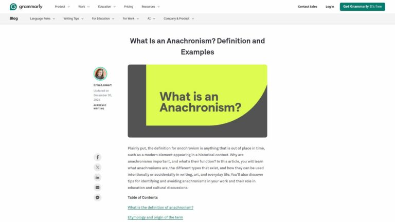 What Is an Anachronism? Definition and Examples – Agile Writing