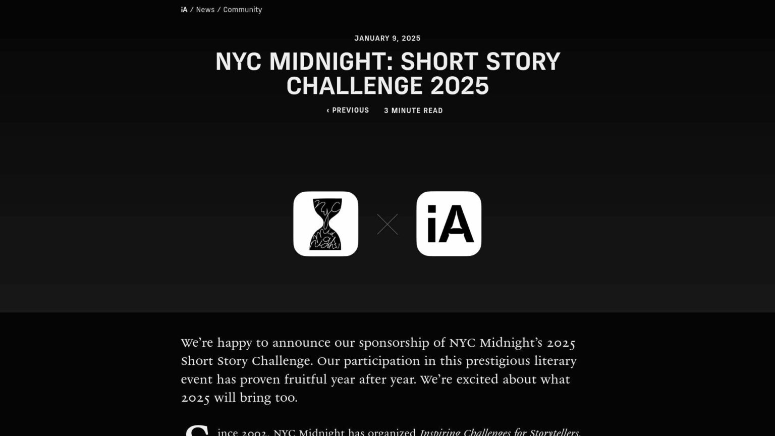 NYC Midnight: Short Story Challenge 2025 – Agile Writing