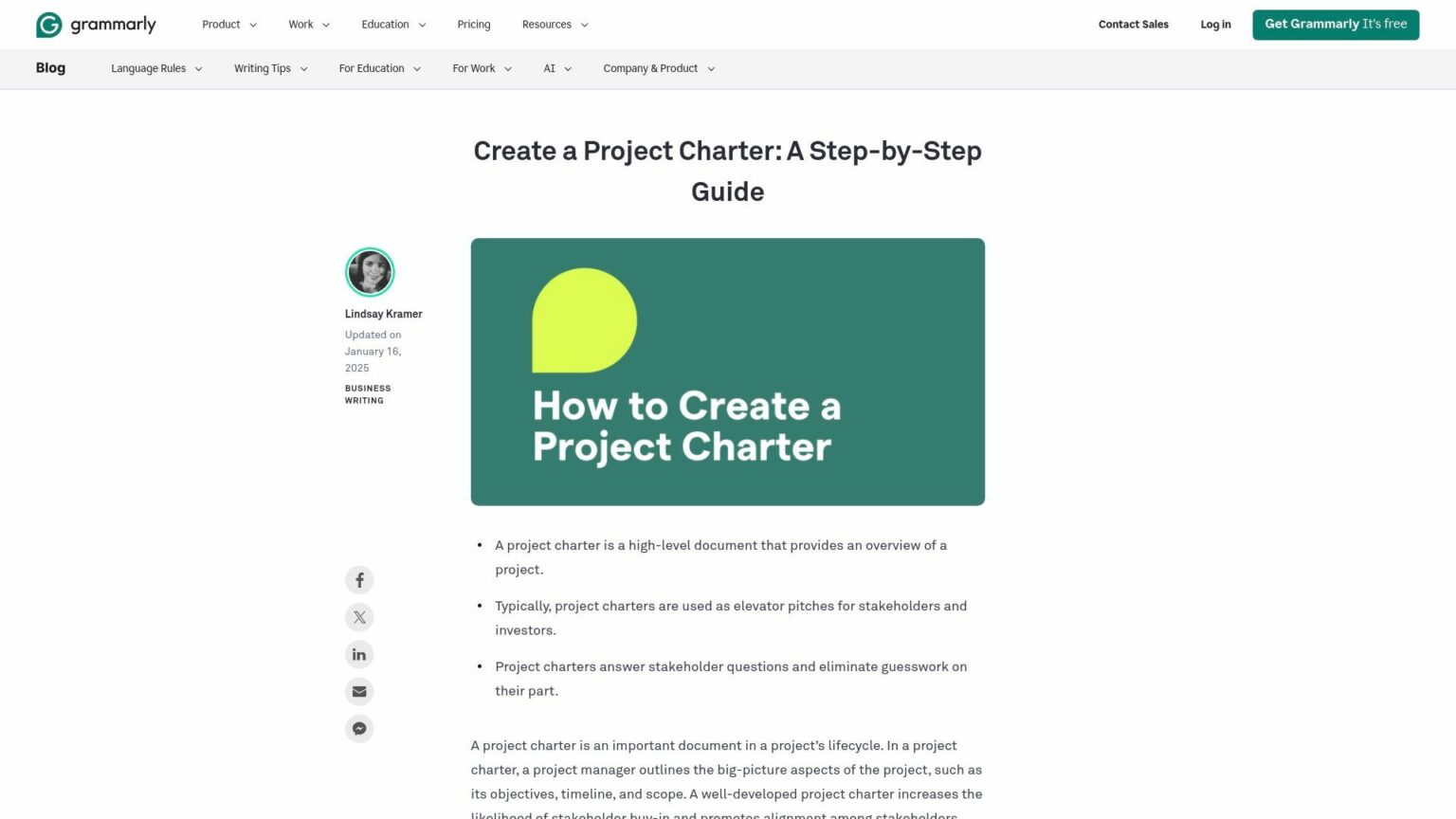 Create a Project Charter: a Step-by-Step Guide – Agile Writing
