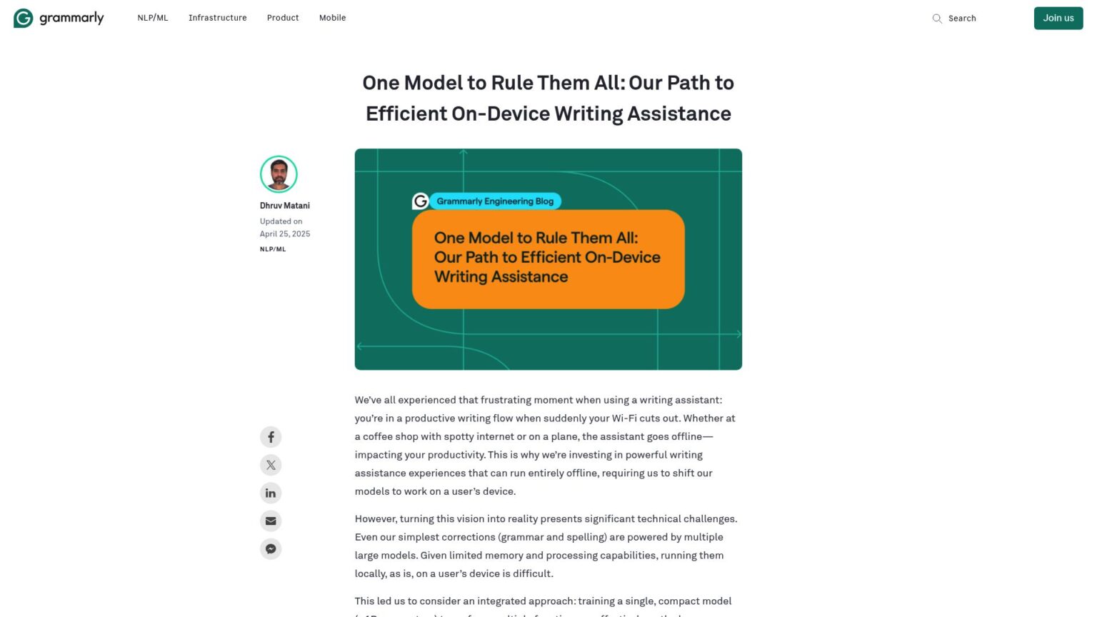 One Model to Rule Them All: Our Path to Efficient On-Device Writing ...