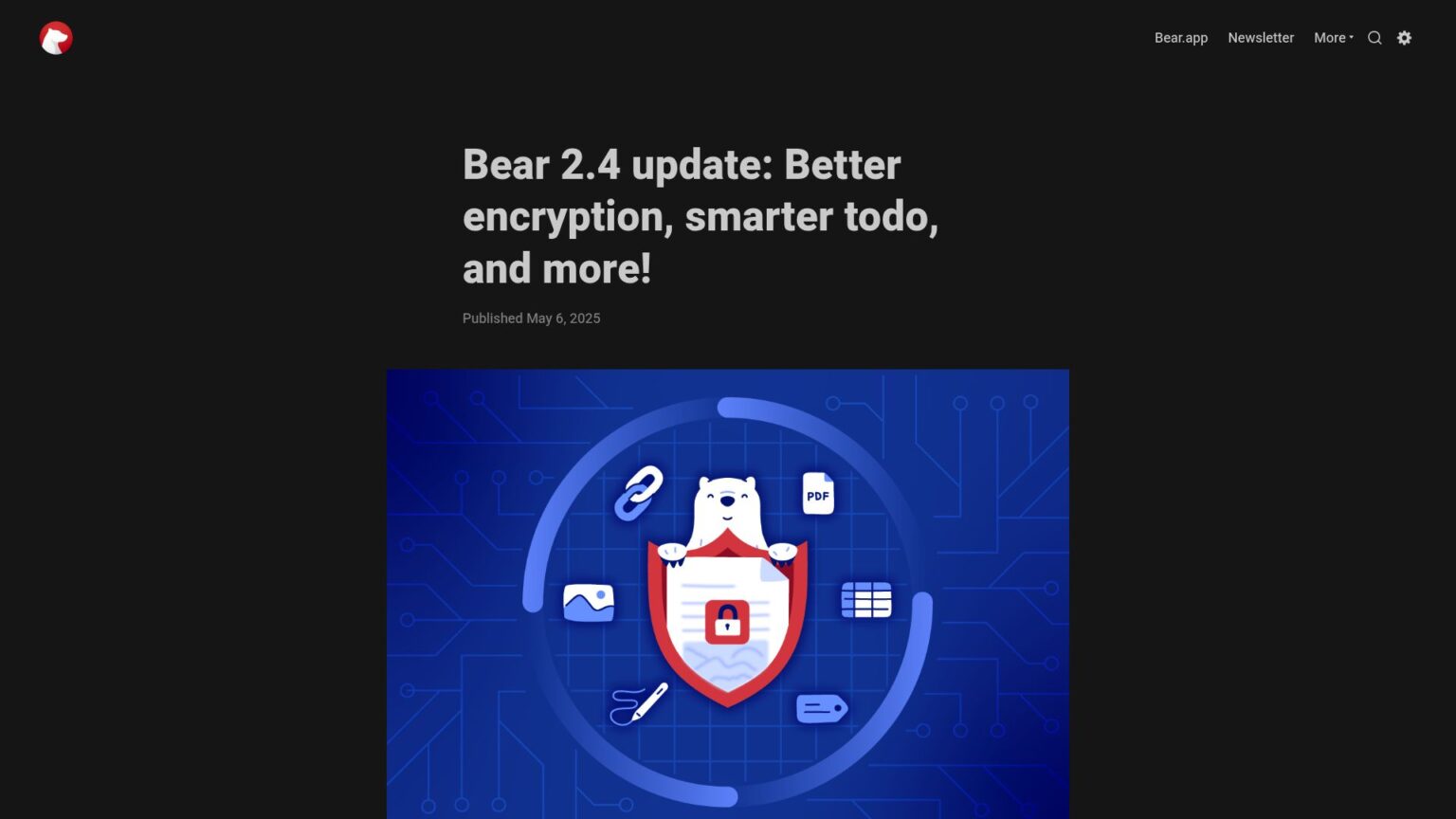 Bear 2.4 Update: Better Encryption, Smarter Todo, and More! – Agile Writing