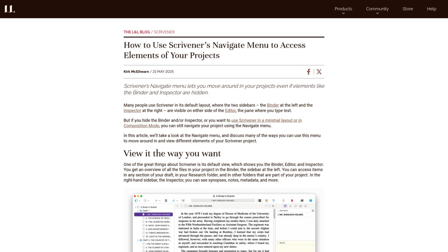 How to Use Scrivener’s Navigate Menu to Access Elements of Your ...