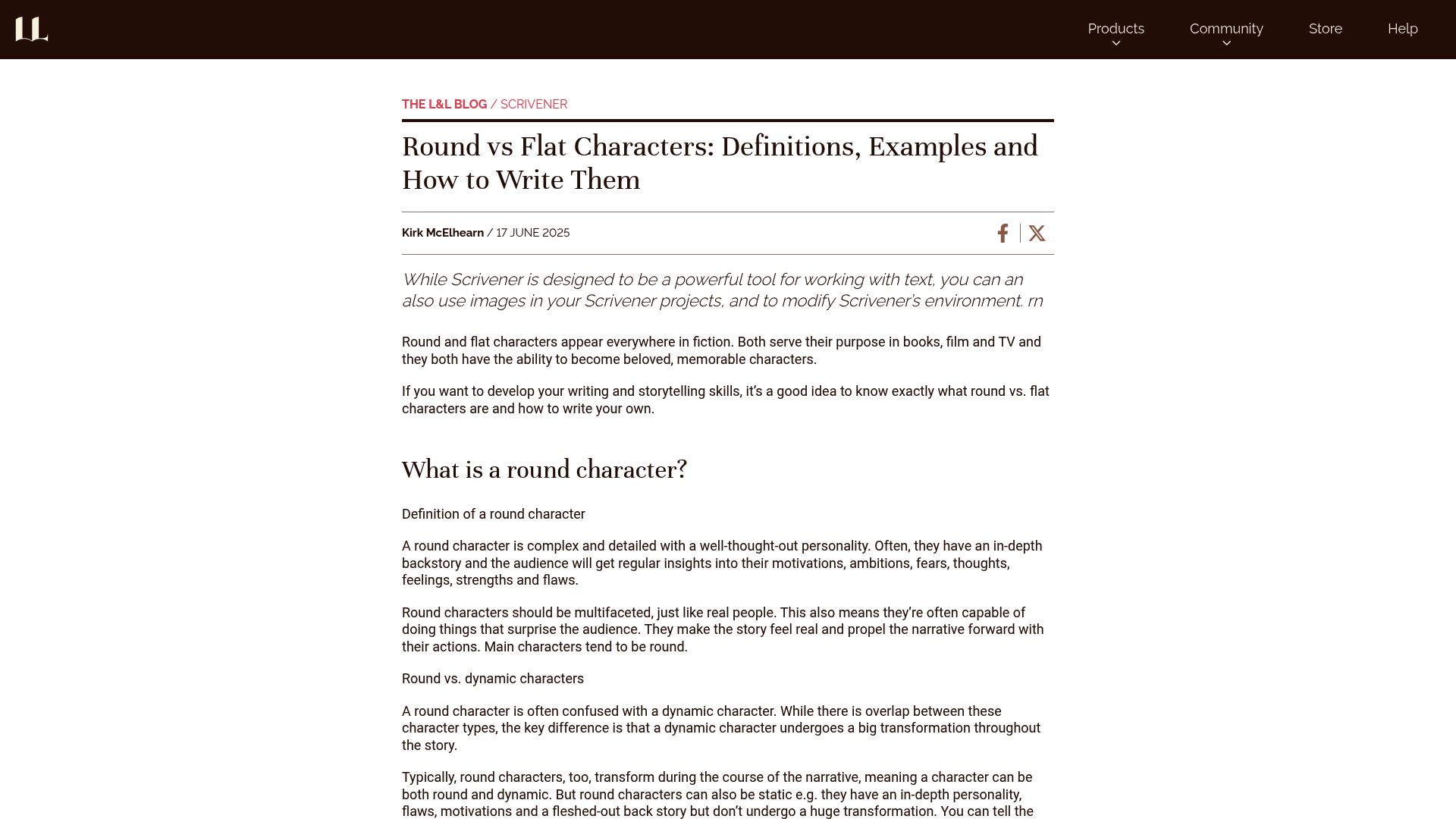 Round Vs Flat Characters: Definitions, Examples and How to Write Them ...